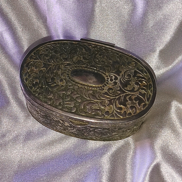 Storage & Organization | Silver And Red Trinket Box | Poshmark